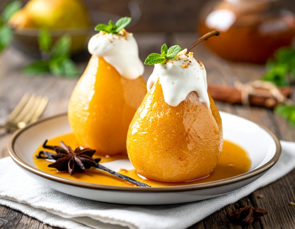Spiced Poached Pears - EverVital Nutrition